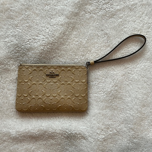 Coach | Bags | Cream Coach Wristlet | Poshmark